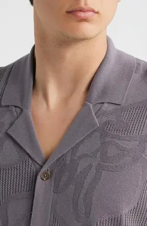 BOSS C-noy Texture Camp Shirt