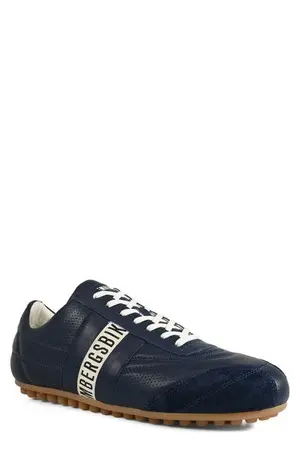 BIKKEMBERGS Logo Stripe Low Top Sneakers - Navy