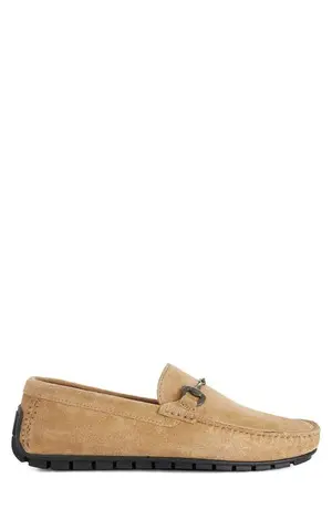 Dune London Leather Bit Loafer - Taupe/suede