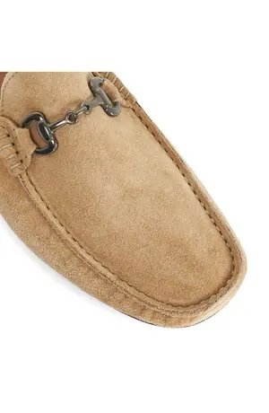 Dune London Leather Bit Loafer - Taupe/suede