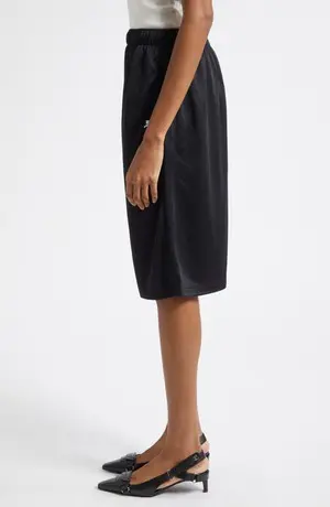 COURREGES Jersey Bermuda Shorts With Skirt Effect Back Panel