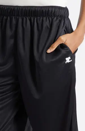 COURREGES Jersey Bermuda Shorts With Skirt Effect Back Panel