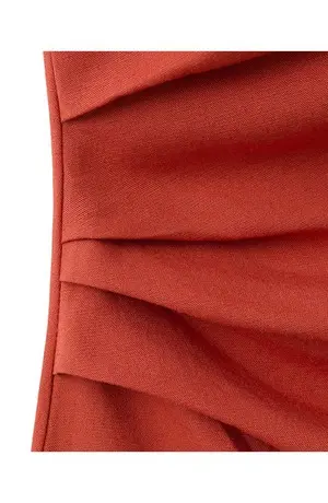 Mango Sleeveless Draped Midi Dress