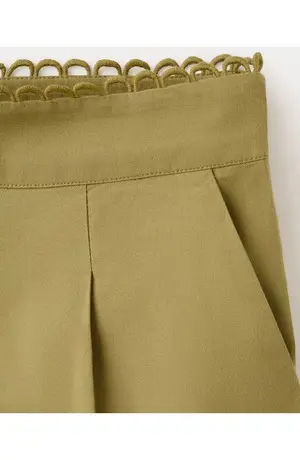 Mango Eyelet Embroidery High Waist Shorts