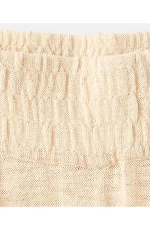 Mango Wide Leg Knit Pants With Knotted Sash