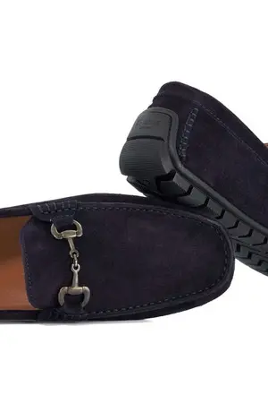 Dune London Brackon Bit Loafer - Navy
