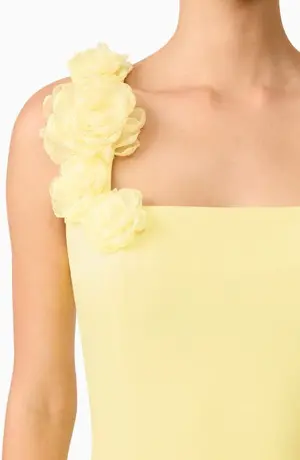 ELLIATT Sleeveless Square Neck Mini Dress - Yellow