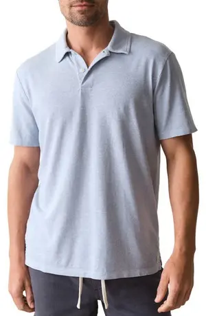 Marine Layer Hemp & Cotton Resort Polo - Soft Chambray