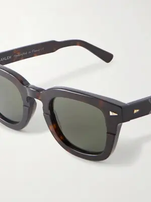 AHLEM Champ De Mars Square Frame Tortoiseshell Acetate Sunglasses - Brown
