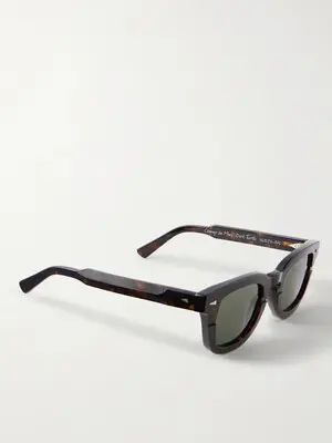 AHLEM Champ De Mars Square Frame Tortoiseshell Acetate Sunglasses - Brown