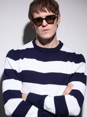AHLEM Champ De Mars Square Frame Tortoiseshell Acetate Sunglasses - Brown