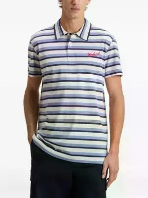 Woolrich Striped-pattern Logo-embroidered Polo Shirt