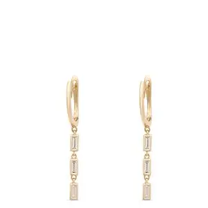 Benbridge Baguette Diamond Dangle Earrings In 14k Yellow Gold - Yg