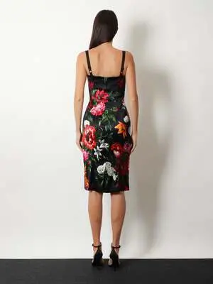 Dolce & Gabbana Floral Print Satin Dress