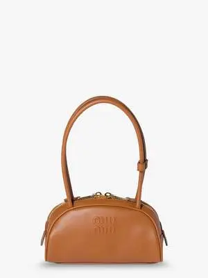 Miu Miu Beau Leather Handbag - Brown