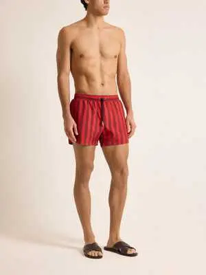 Orlebar Brown Vermillion Stripe Jack Swim Shorts - Red
