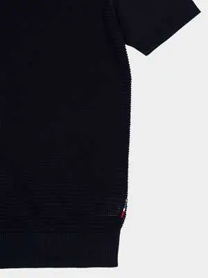 Orlebar Brown Night Iris Burnham Knit Polo Shirt - Blue