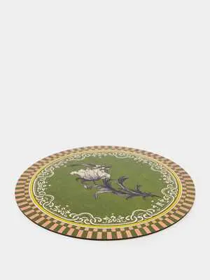 La DoubleJ Set Of 2 Fiesole Nymph Bloom Placemats - Green