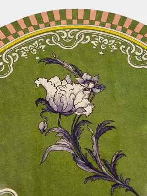 La DoubleJ Set Of 2 Fiesole Nymph Bloom Placemats - Green