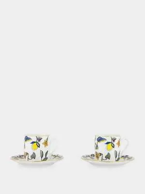 La DoubleJ Borboni Impero Espresso Cup Set Of 2 - White