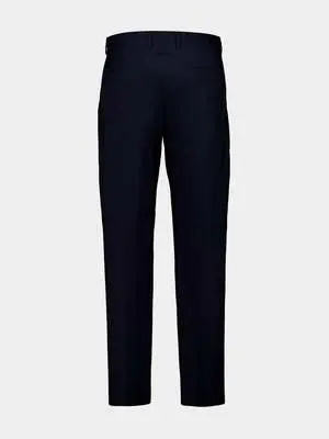 Fendi Dark Wool Tailored Trousers - Blue