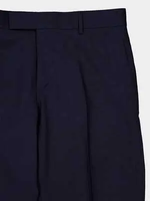 Fendi Dark Wool Tailored Trousers - Blue
