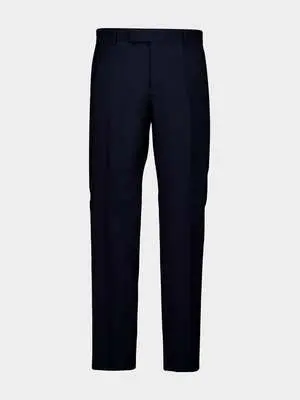 Fendi Dark Wool Tailored Trousers - Blue