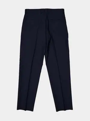 Fendi Dark Wool Tailored Trousers - Blue