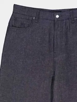 Fendi Dark Wash Wide Leg Jeans - Blue
