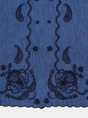 Zimmermann Railway Aster Embroidered Midi Dress - Blue