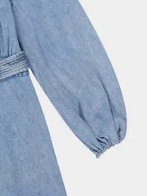 Zimmermann Skylark Indra Denim Midi Dress - Blue