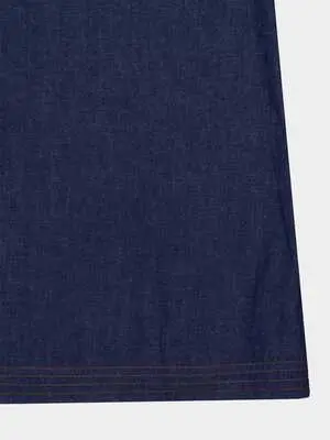 Zimmermann Ink Aster Denim Frill Midi Dress - Blue