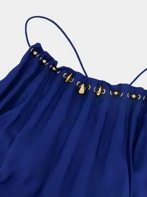 Zimmermann Dark Cobalt Aster Silk Maxi Dress
