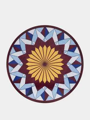 La DoubleJ Lotus Of Life Cork Coasters Set Of 4 - Blue