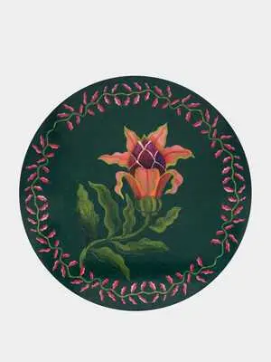 La DoubleJ Flora & Fauna Cork Coaster Set Of 4 - Green
