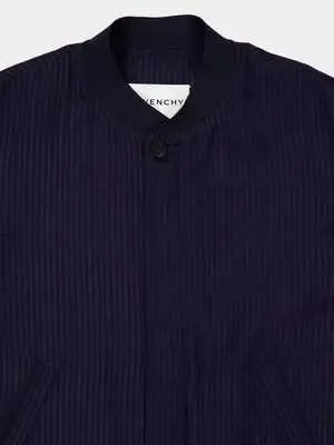 Givenchy Navy Wool Double Stripe Jacket