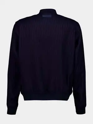 Givenchy Navy Wool Double Stripe Jacket