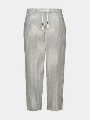 Orlebar Brown Elephant Seersucker Stripe Trousers - Grey