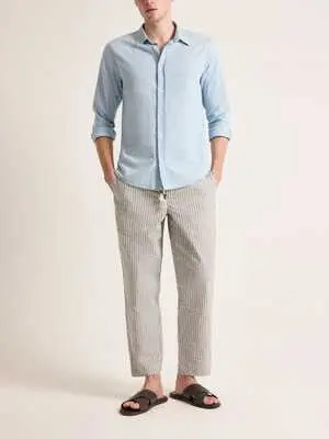 Orlebar Brown Elephant Seersucker Stripe Trousers - Grey