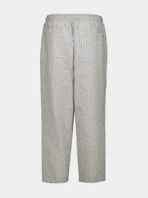 Orlebar Brown Elephant Seersucker Stripe Trousers - Grey