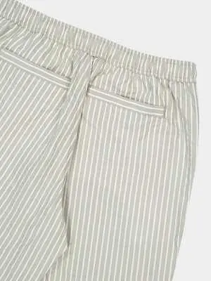 Orlebar Brown Elephant Seersucker Stripe Trousers - Grey