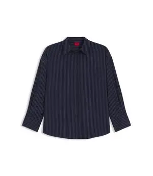 Hugo Striped Cotton Poplin Blouse