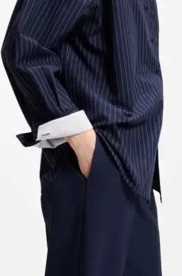 Hugo Striped Cotton Poplin Blouse