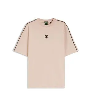 BOSS The Open Cotton T-shirt With Golf Graphic - Light Orange