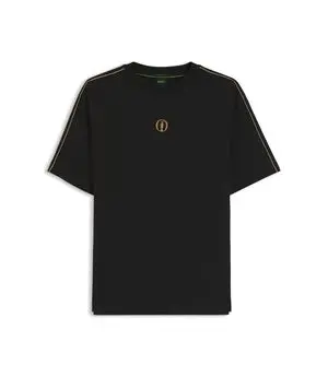 BOSS The Open Cotton T-shirt With Golf Graphic - Black