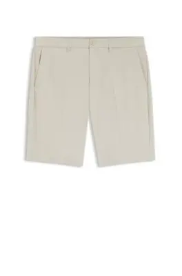 BOSS Slim-fit Water-repellent Stretch Shorts - Light Beige