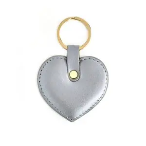 ROYCE NEW YORK Heart Shaped Key Chain - Silver