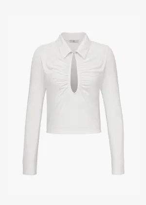 TT STUDIOS Gab Top With Keyhole Detail - White