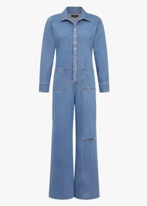 TT STUDIOS Deanna Jumpsuit Denim Utility Style With Waist Cinch - Union Sq.