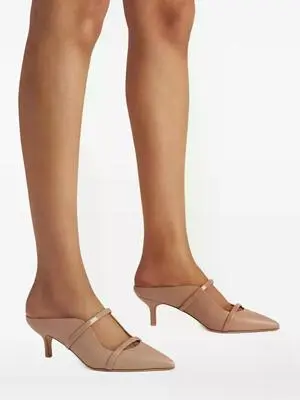 MALONE SOULIERS Maureen Double-strap Mules - Neutrals